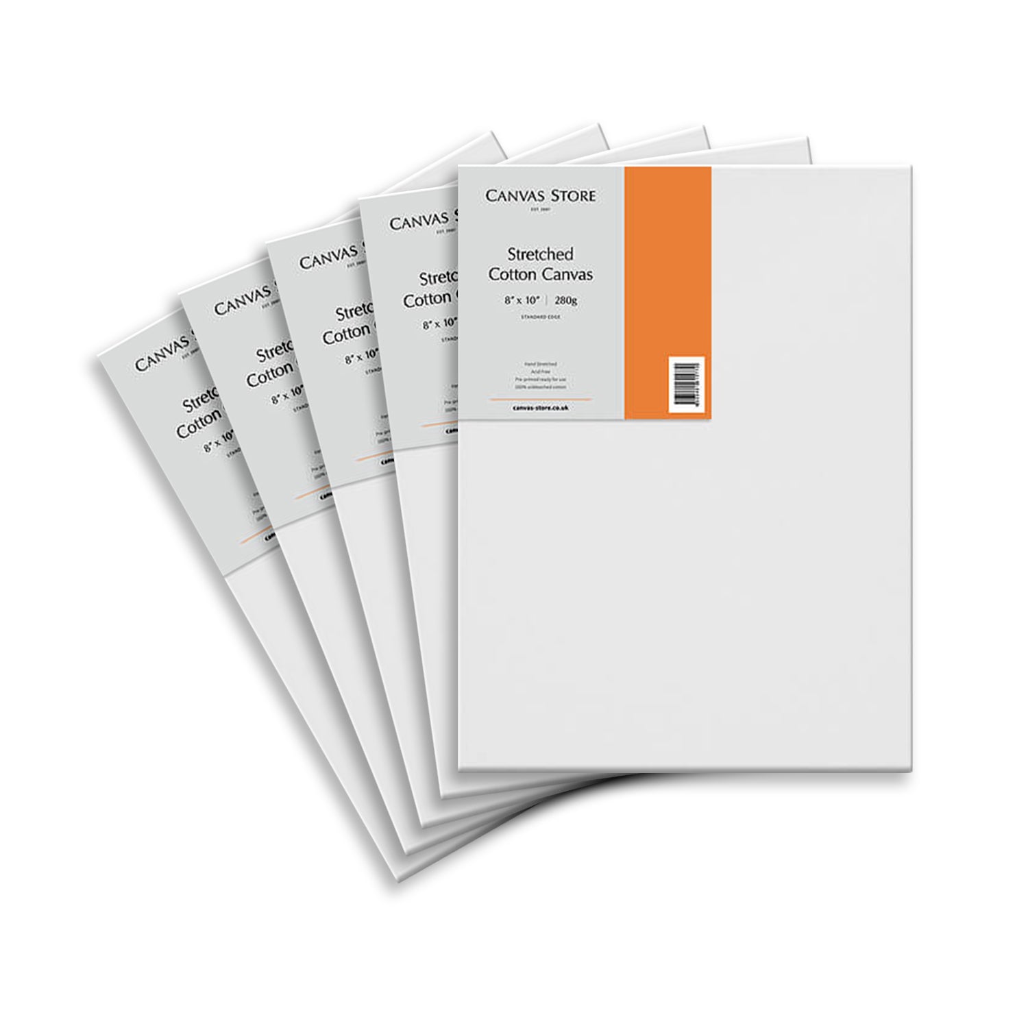 Canvas Store Standard Edge Canvas 8 x 10inch Box of 5